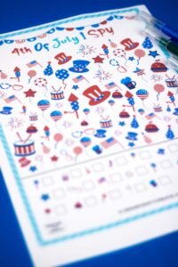 Free Printable 4th of July I Spy Game (Kids Activity) - Draw Craft Create
