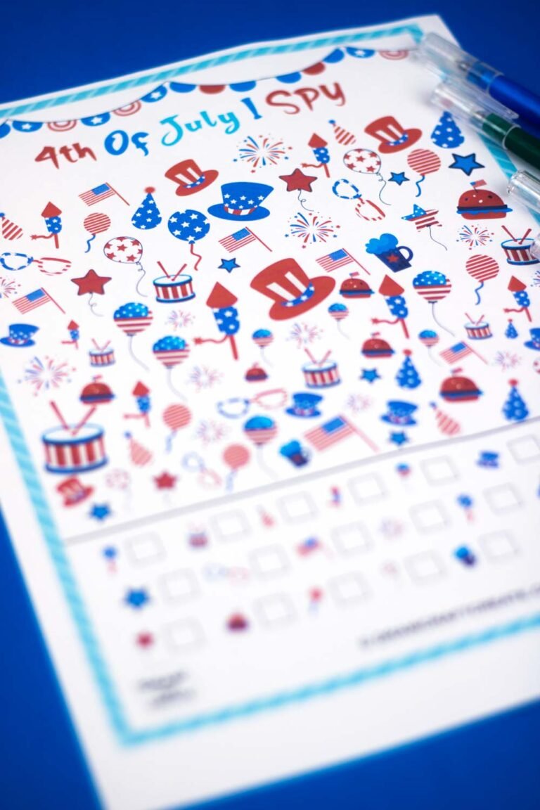 Free Printable 4th of July I Spy Game (Kids Activity) - Draw Craft Create