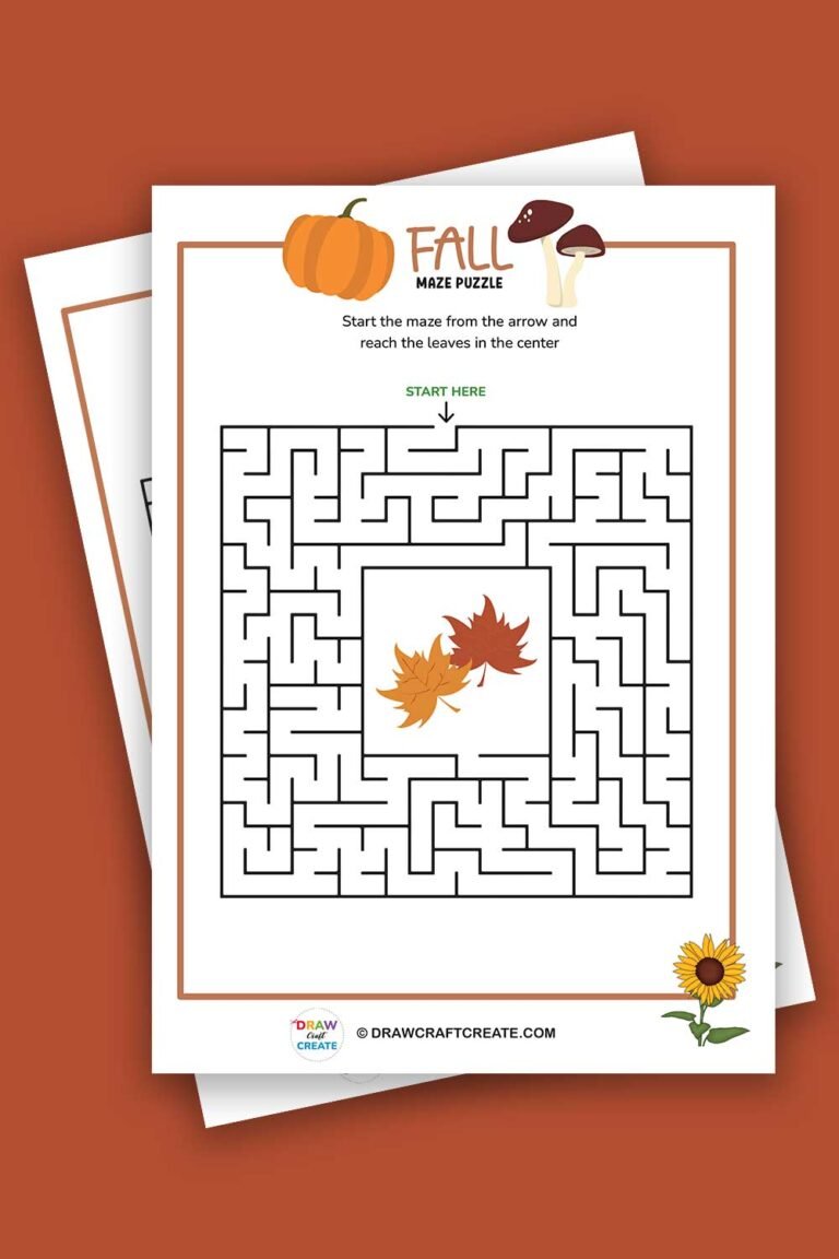 Free Printable Fall Maze - Draw Craft Create
