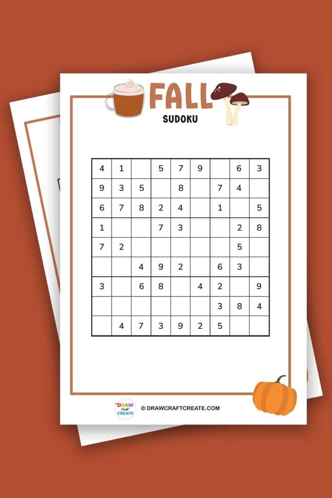 Free Printable Fall Sudoku Puzzles - Draw Craft Create