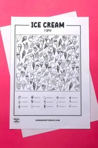 Free Printable Ice Cream I Spy - Draw Craft Create