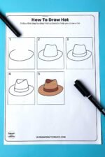 How To Draw A Hat Step By Step Tutorial - Draw Craft Create
