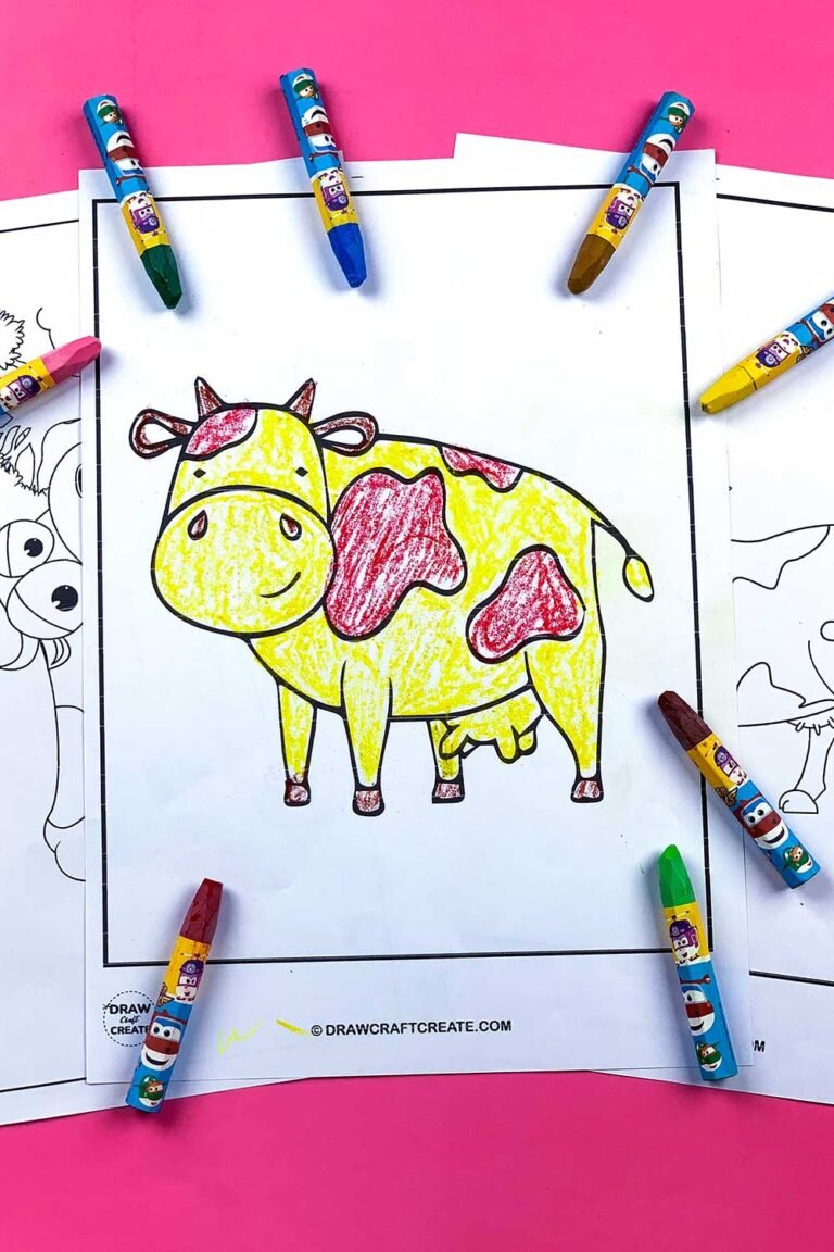 Free Printable Cow Coloring Pages - Draw Craft Create