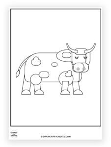 Free Printable Cow Coloring Pages - Draw Craft Create
