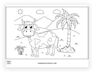 Free Printable Cow Coloring Pages - Draw Craft Create