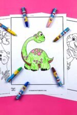 Free Printable Cute Dinosaur Coloring Pages - Draw Craft Create