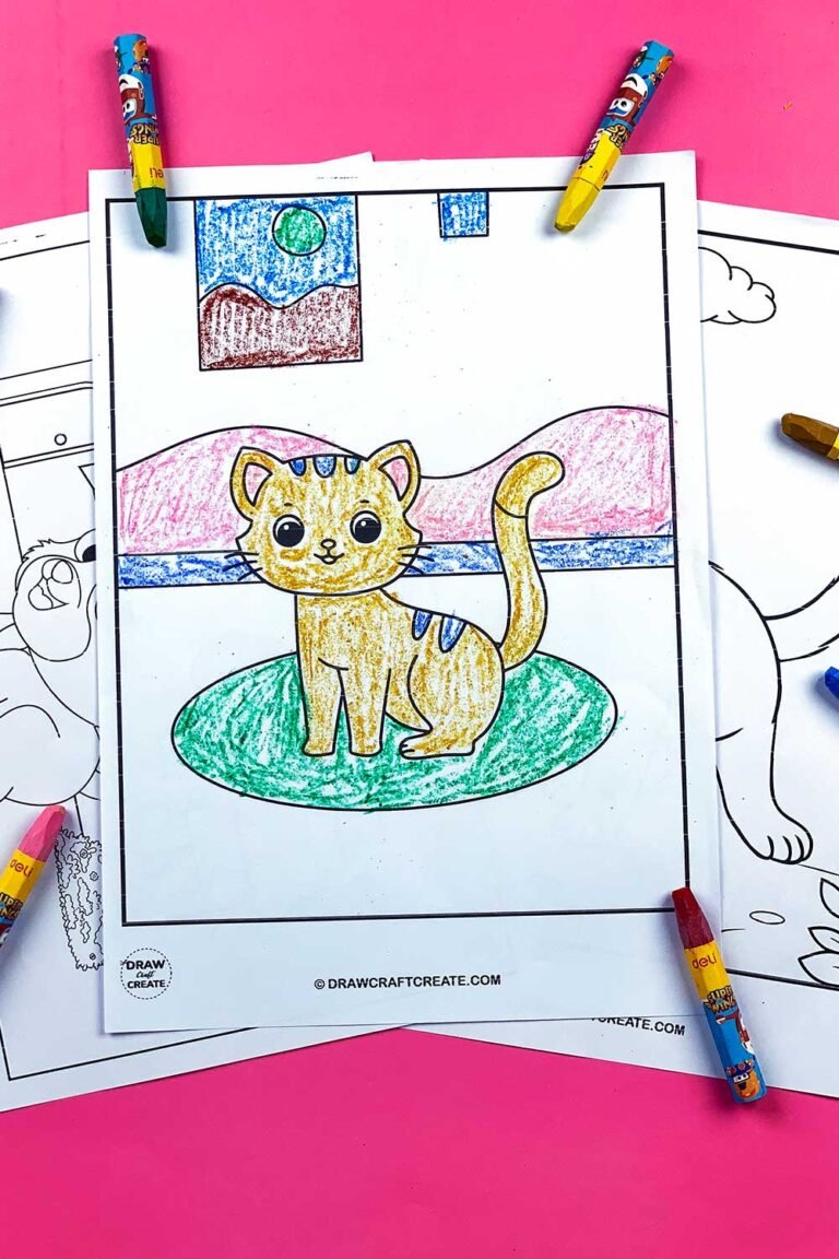 Free Printable Kitty Cat Coloring Pages - Draw Craft Create