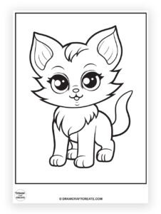 Free Printable Kitty Cat Coloring Pages - Draw Craft Create
