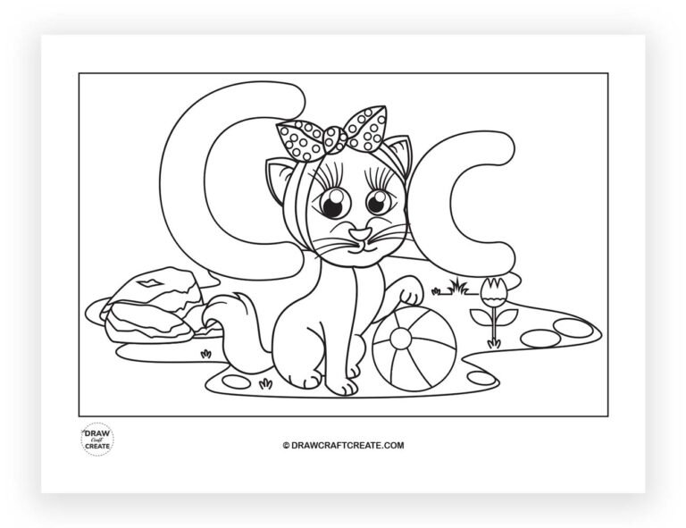Free Printable Kitty Cat Coloring Pages - Draw Craft Create