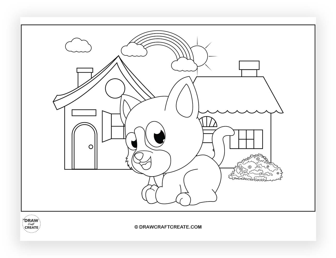 Free Printable Kitty Cat Coloring Pages - Draw Craft Create