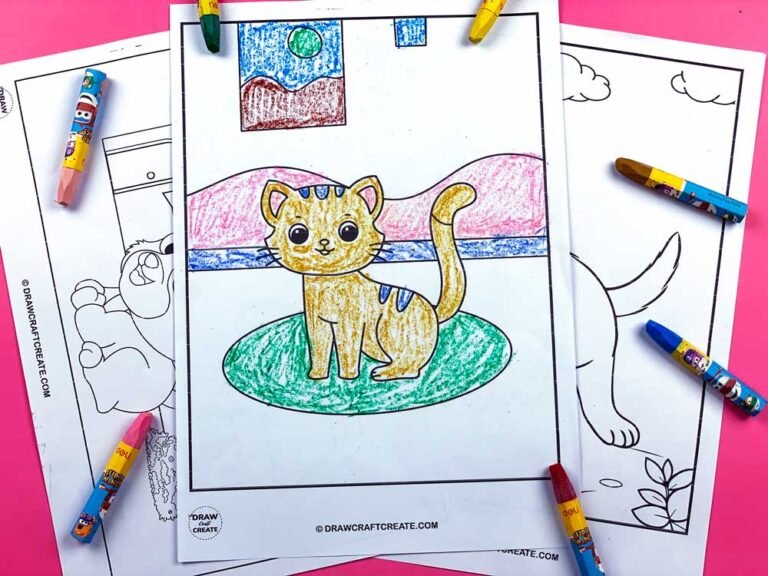 Free Printable Kitty Cat Coloring Pages - Draw Craft Create