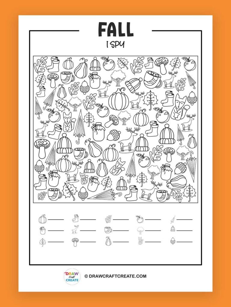 Free Printable Fall I Spy Game - Draw Craft Create