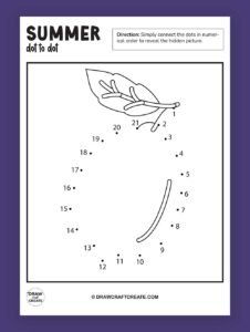 Free Printable Summer Dot To Dot - Draw Craft Create