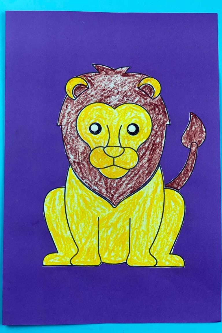 Free Printable Build A Lion Craft - Draw Craft Create