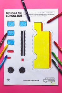 Free Printable Build A School Bus Craft - Draw Craft Create