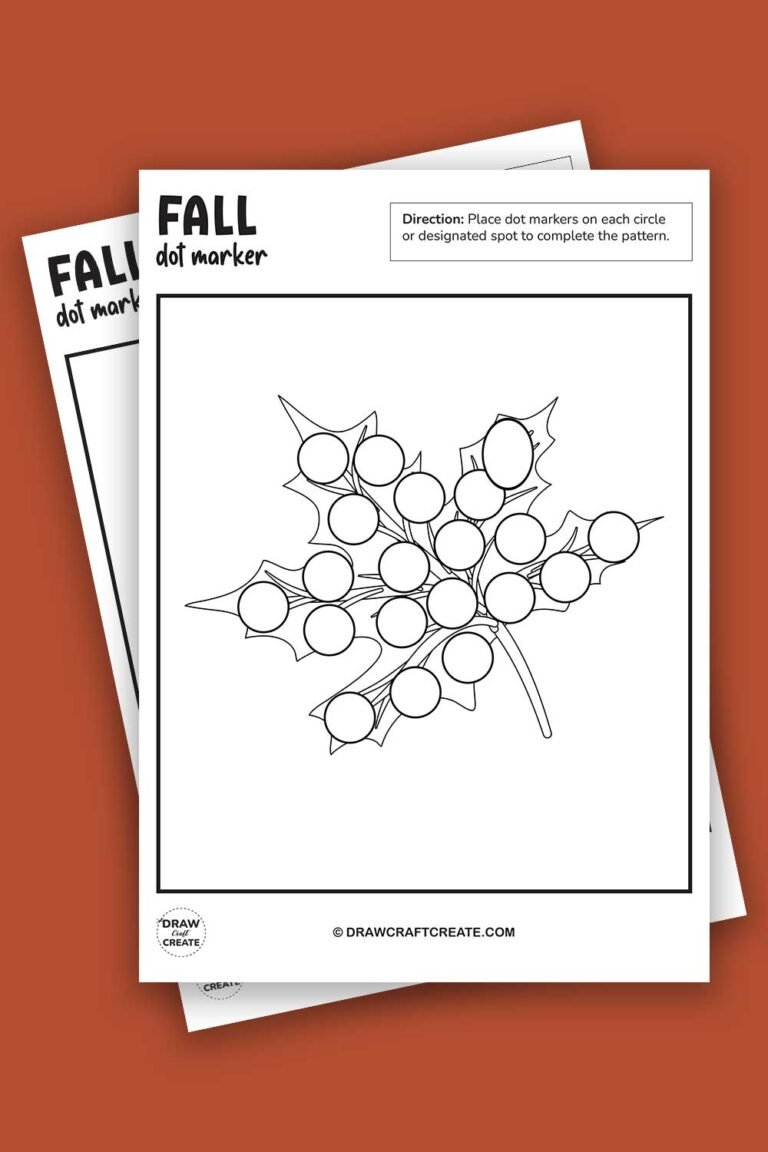 Free Printable Fall Dot Marker Pages - Draw Craft Create