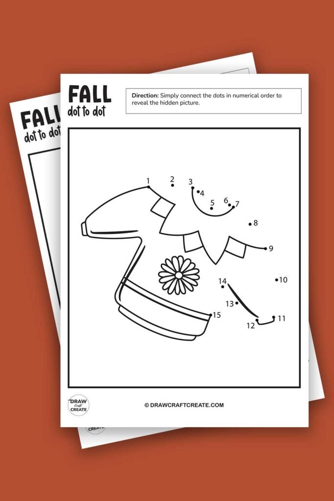 Free Printable Fall Dot To Dot - Draw Craft Create