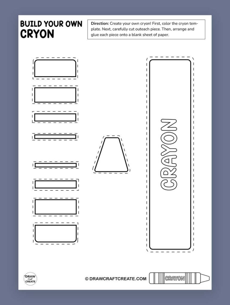 Free Printable Build A Crayon Craft - Draw Craft Create