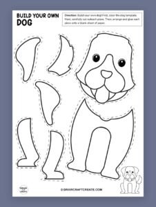 Free Printable Build A Dog Craft - Draw Craft Create