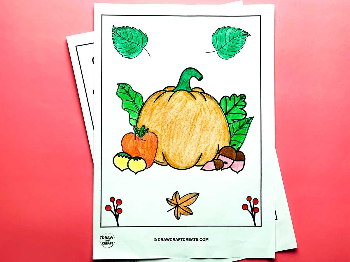 Free Printable Fall Coloring Pages - Draw Craft Create