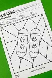 Free Back To School Color By Number Printable - Draw Craft Create
