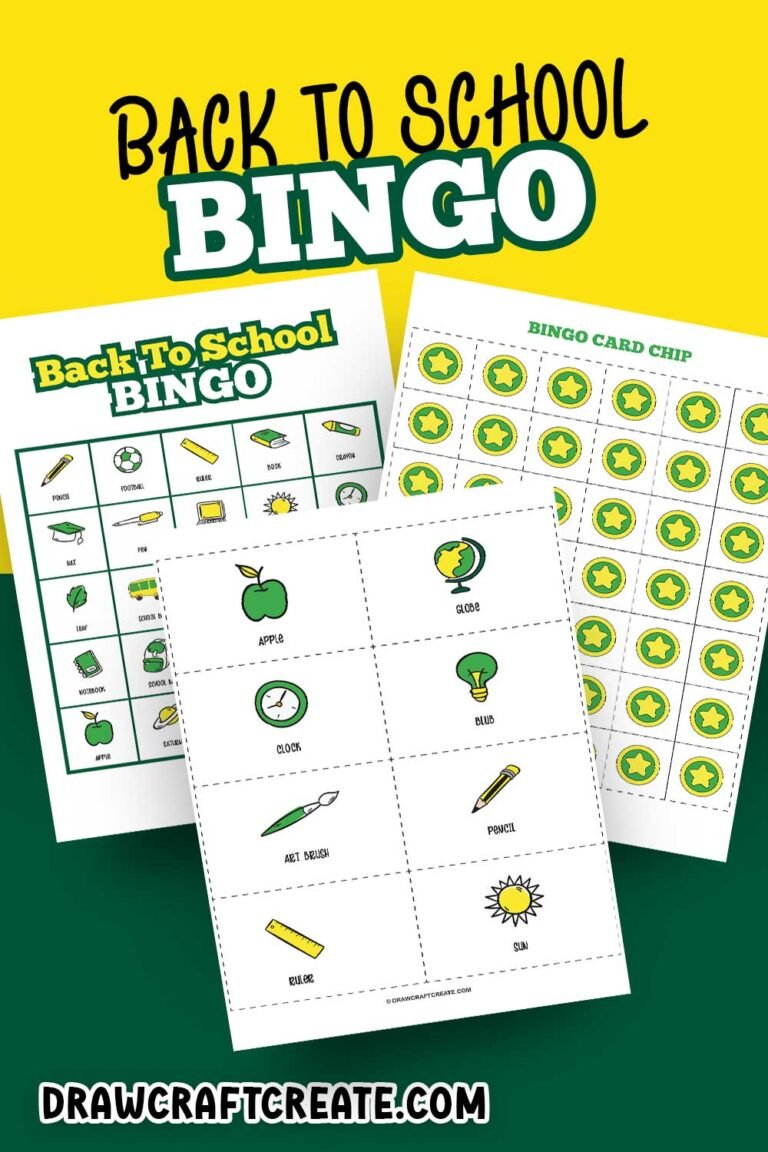 Free Printable Back To School Bingo - Draw Craft Create