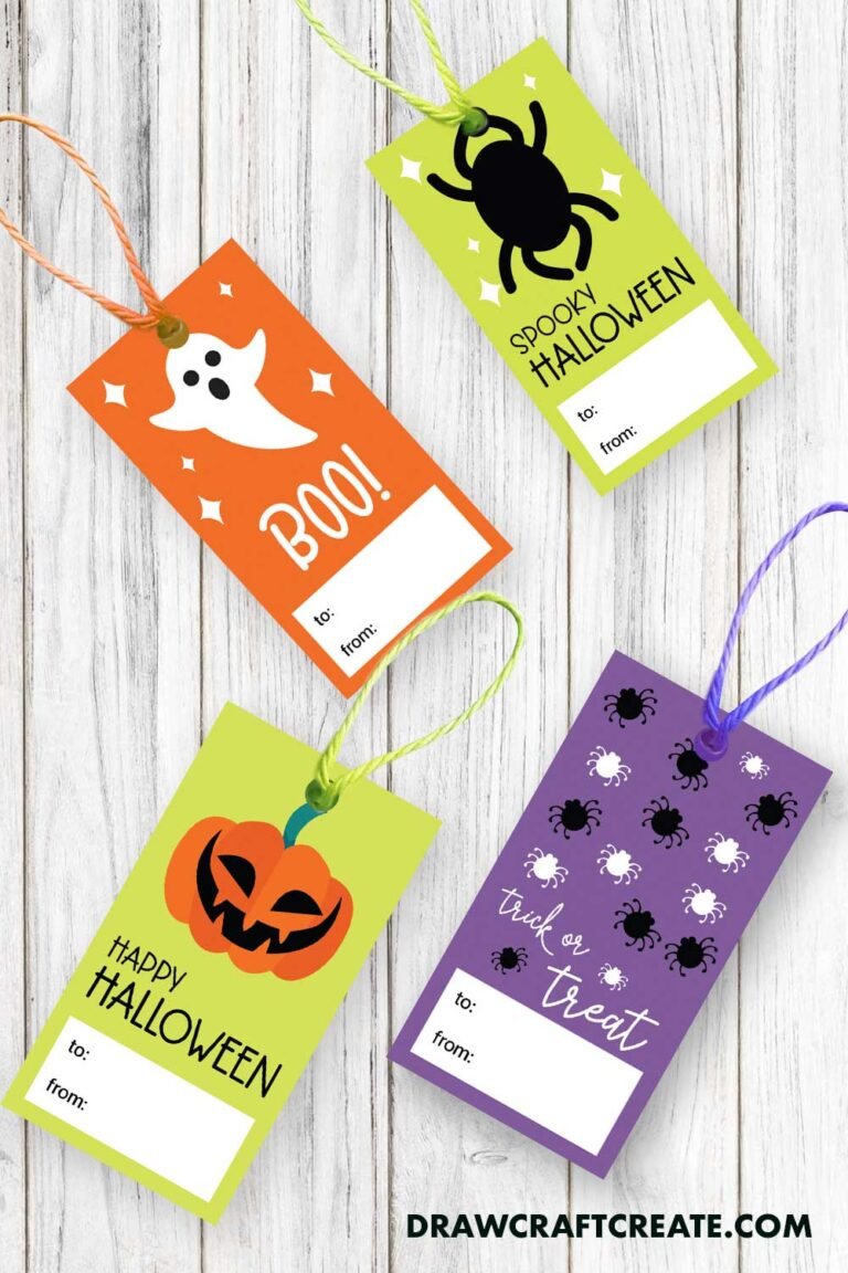 Free Printable Halloween Gift Tags - Draw Craft Create