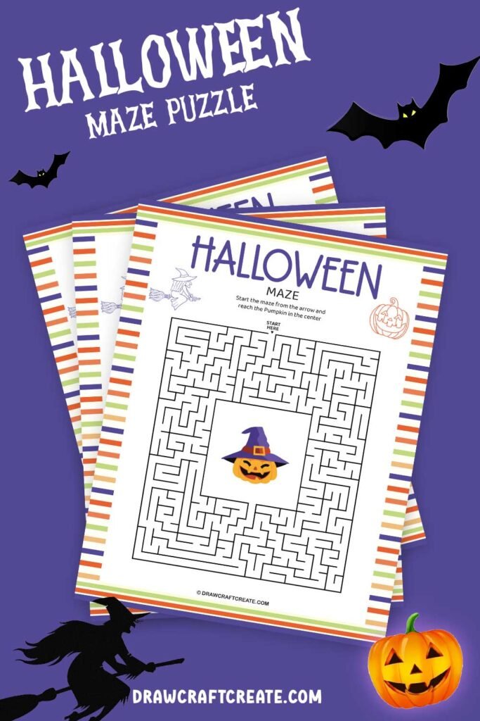 Free Printable Halloween Maze - Draw Craft Create