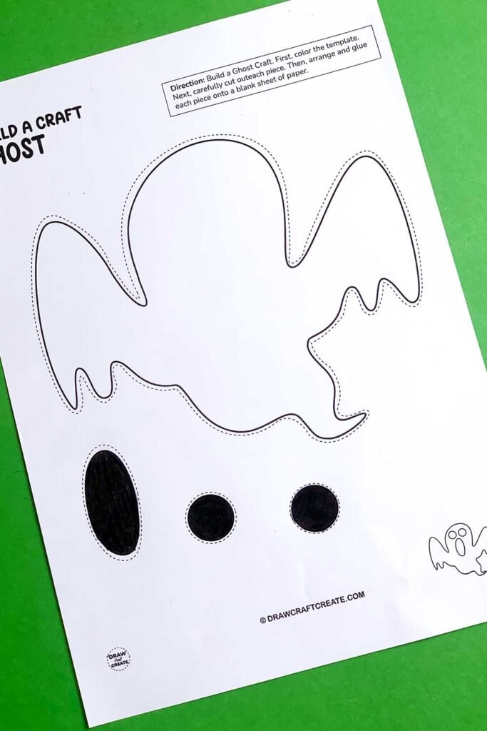 Free Printable Build A Ghost Craft - Draw Craft Create