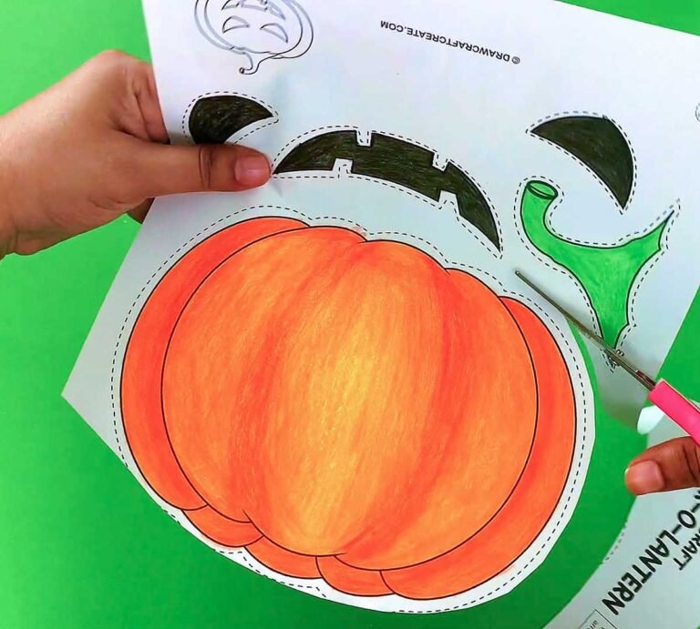 Free Printable Build A Jack O Lantern Craft - Draw Craft Create