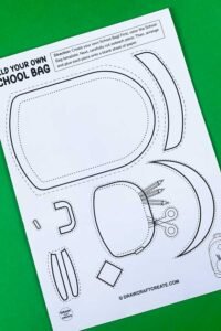 Free Printable Build A School Bag Craft - Draw Craft Create
