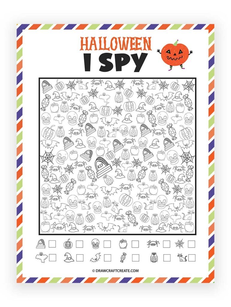 Free Printable Halloween I Spy - Draw Craft Create
