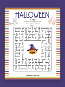Free Printable Halloween Maze - Draw Craft Create
