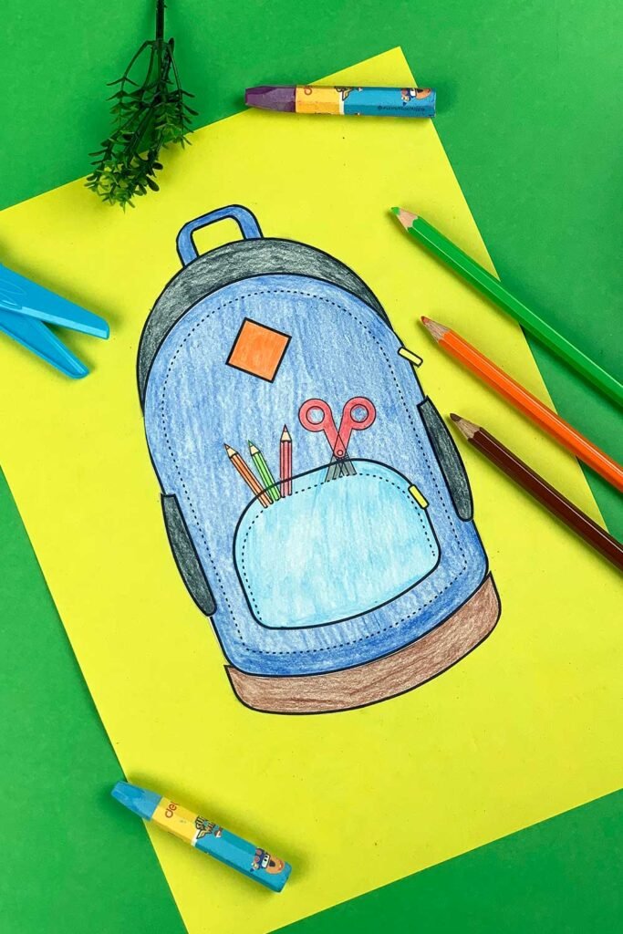 Free Printable Build A School Bag Craft - Draw Craft Create