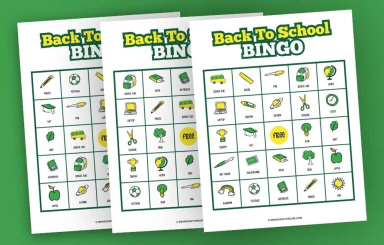 Free Printable Back To School Bingo - Draw Craft Create