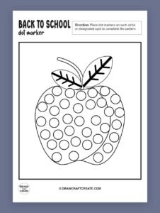 Free Back To School Dot Marker Printable - Draw Craft Create
