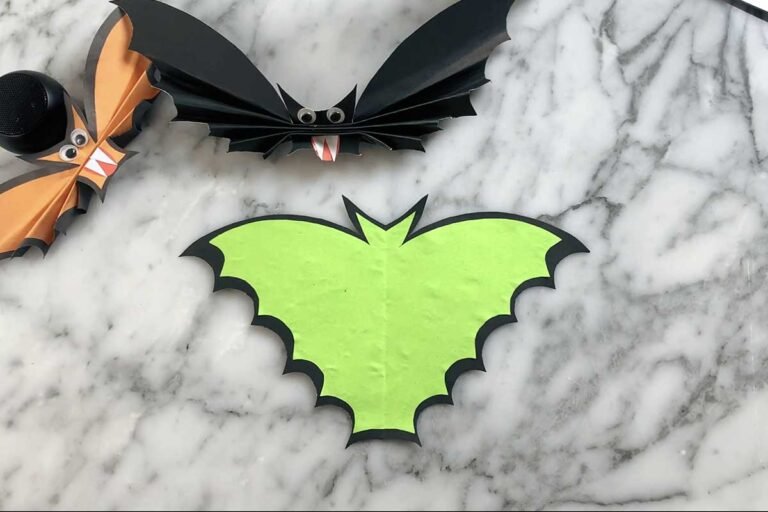 Easy DIY Paper Bat Craft - Draw Craft Create