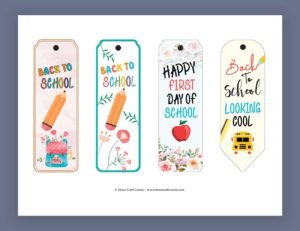 Free Printable Back To School Bookmarks - Draw Craft Create