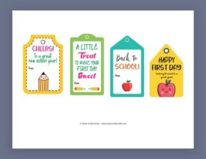 Free Printable Back To School Gift Tags - Draw Craft Create