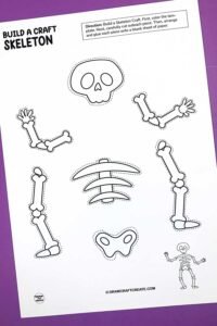 Free Printable Build A Skeleton Craft - Draw Craft Create