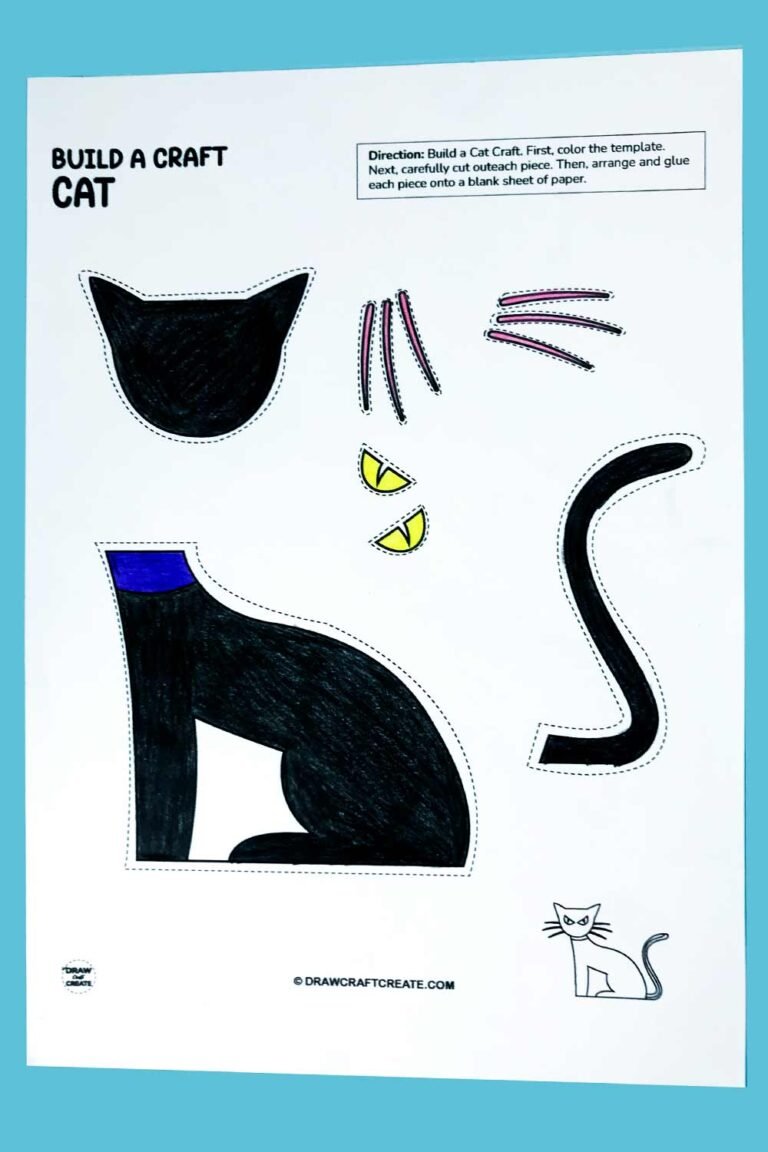 Free Printable Build A Cat Craft - Draw Craft Create