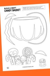Free Printable Build A Halloween Candy Basket Craft - Draw Craft Create
