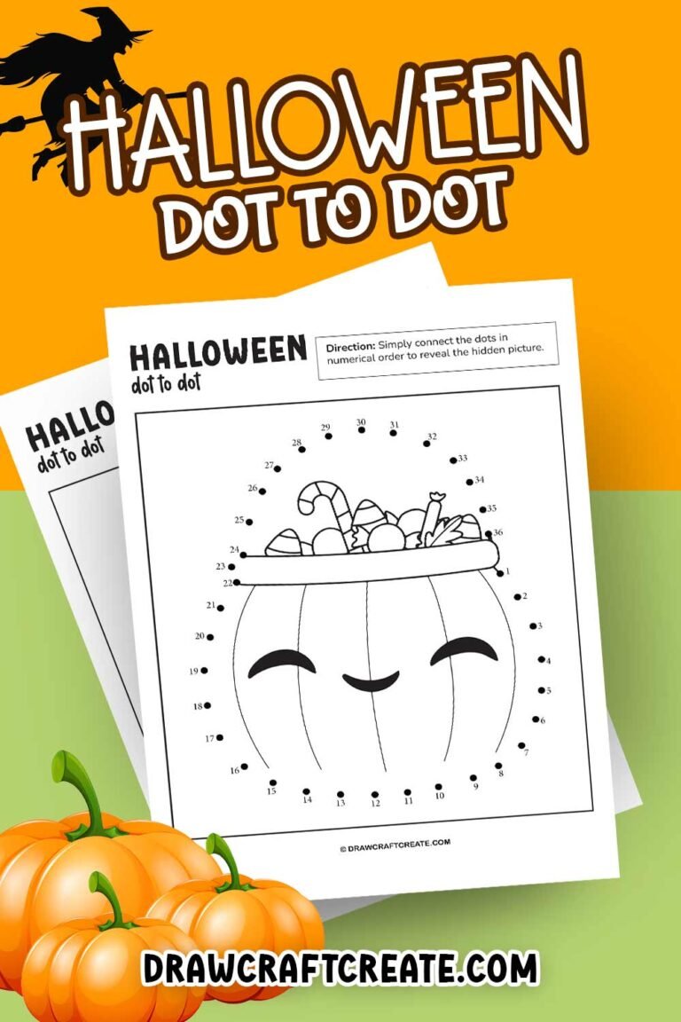 Free Printable Halloween Dot To Dot - Draw Craft Create