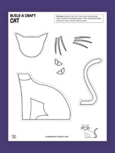 Free Printable Build A Cat Craft - Draw Craft Create