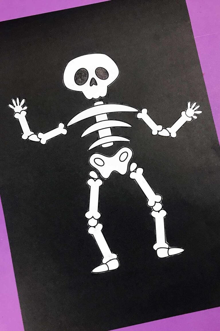 Free Printable Build A Skeleton Craft - Draw Craft Create