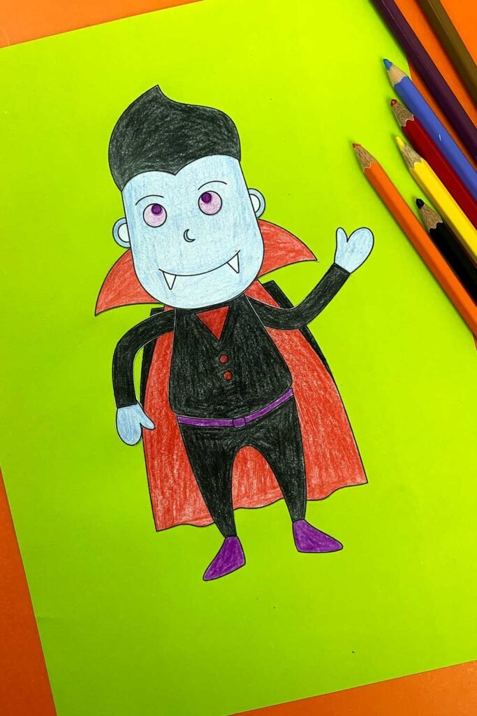 Free Printable Build A Vampire Craft - Draw Craft Create