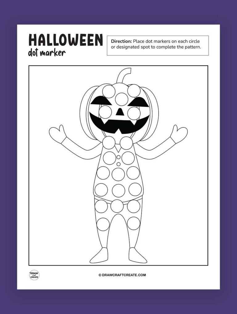 Free Printable Halloween Dot Marker - Draw Craft Create