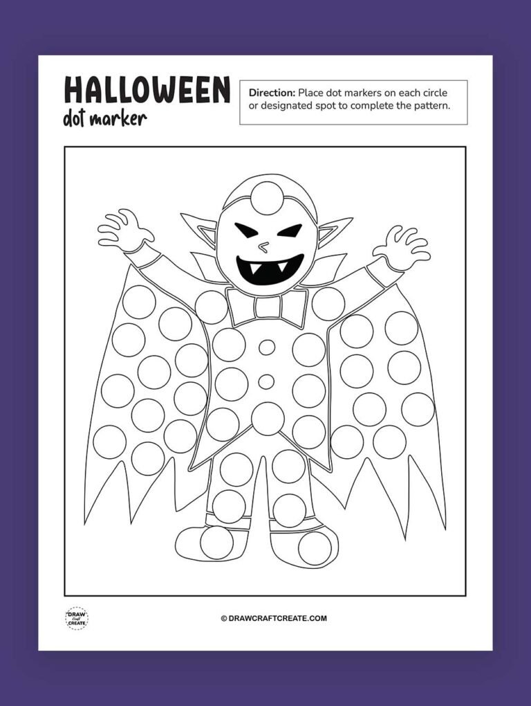 Free Printable Halloween Dot Marker - Draw Craft Create