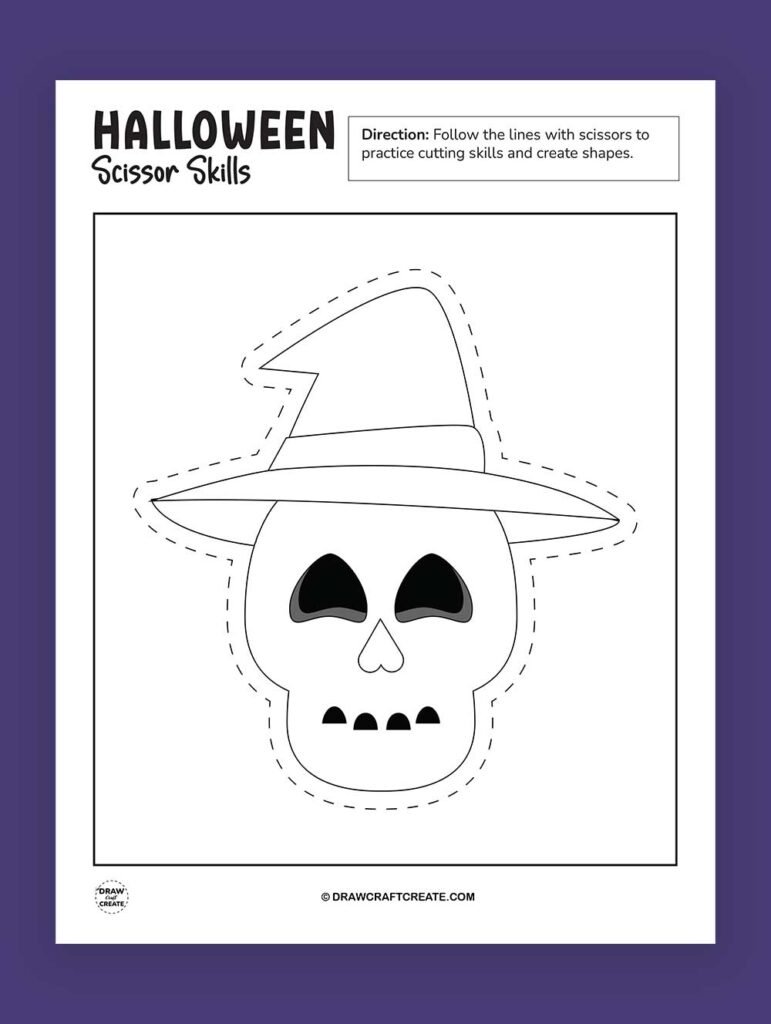 Free Printable Halloween Scissor Skills - Draw Craft Create