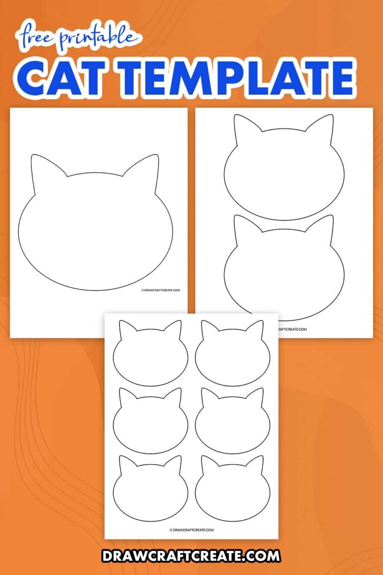 Free Printable Cat Template - Draw Craft Create